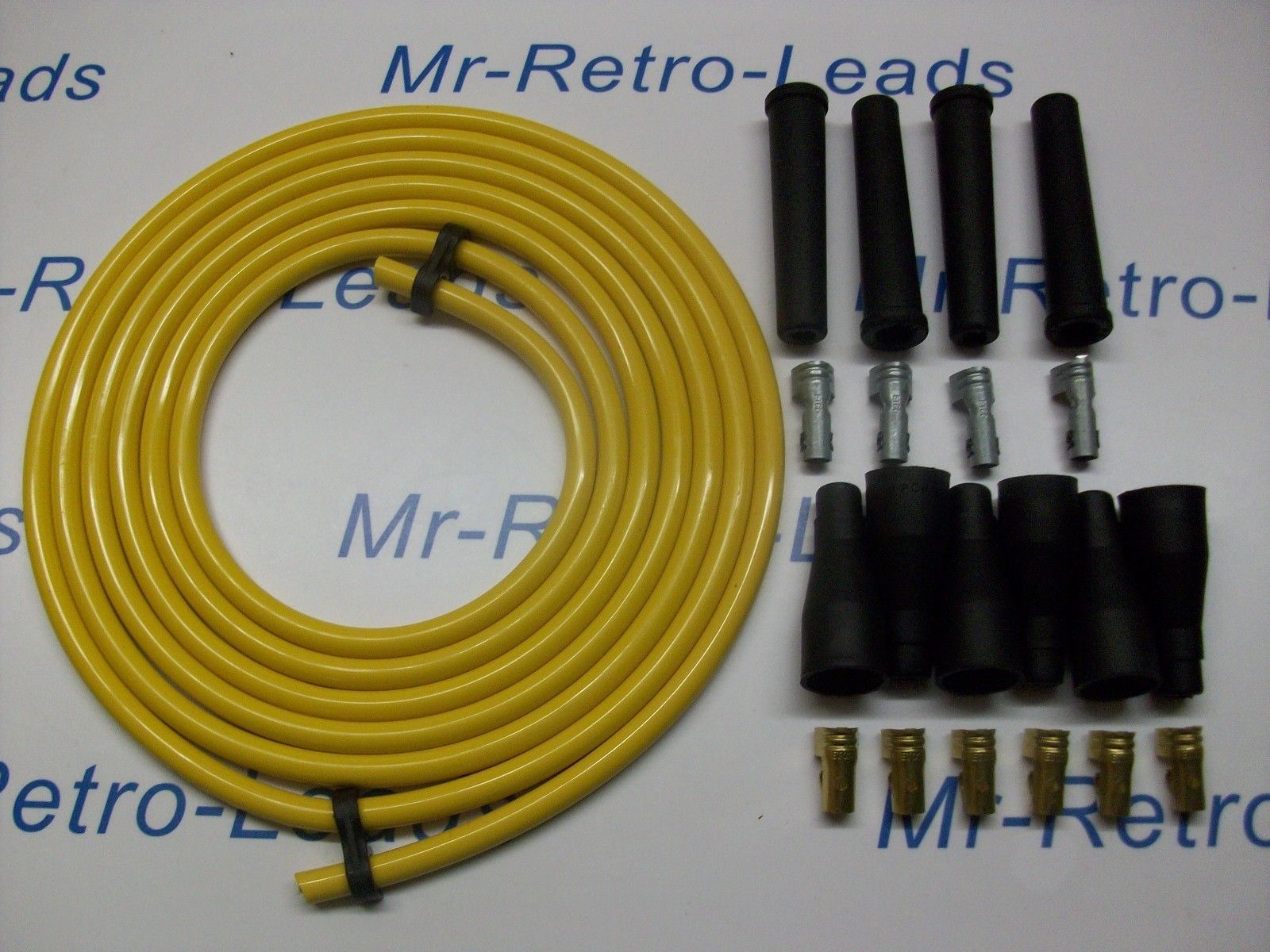 Yellow 8mm Performance Ignition Lead Kit Lead For The 4 Cly 3 Meters ...